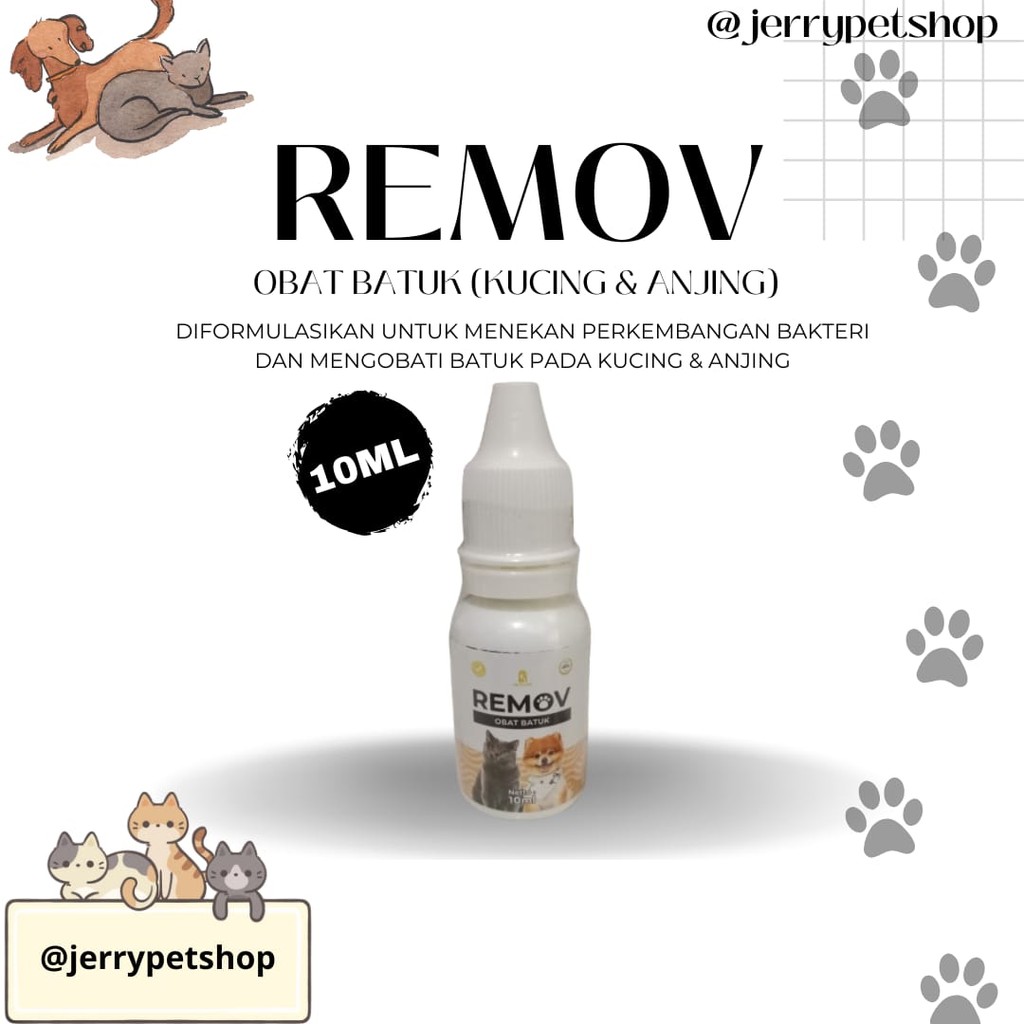 Jual VIRAL Remov Obat BATUK Untuk Kucing & Anjing 10 ml | Shopee Indonesia