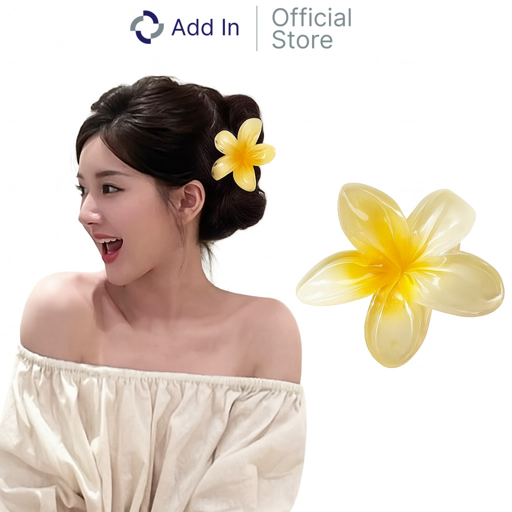 Jual Add In - Jepit Rambut Motif Bunga Kamboja Penjepit Bahan Plastik ...