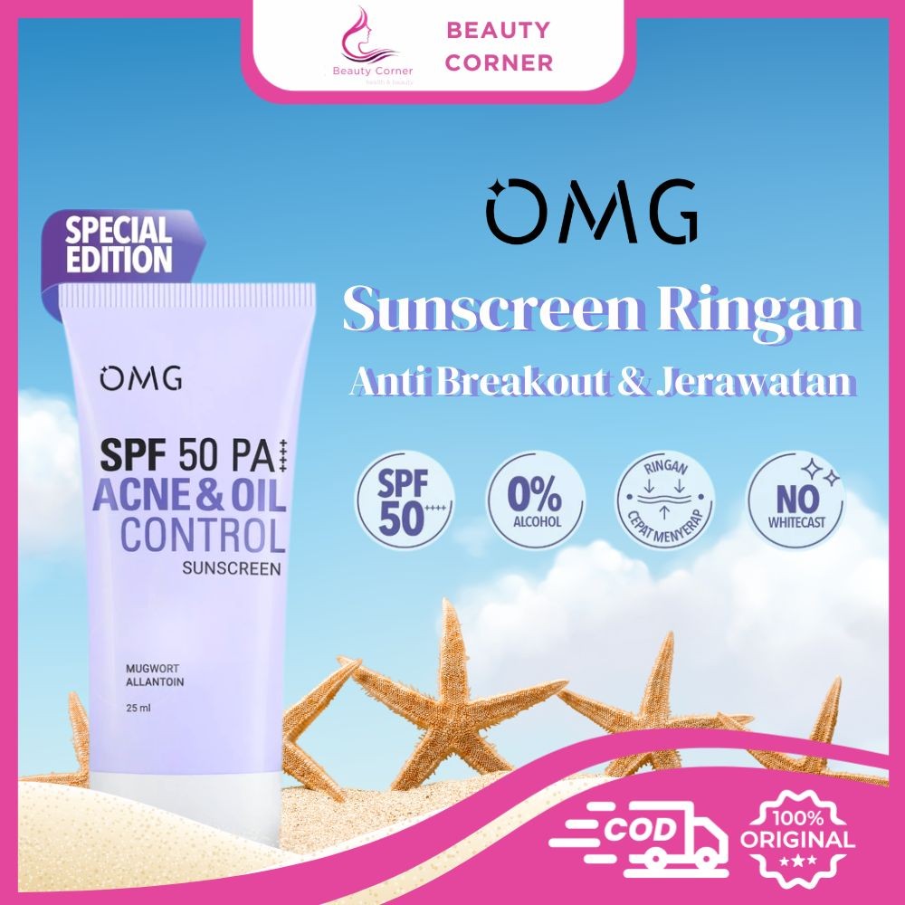 Jual Omg Oh My Glam Acne & Oil Control Sunscreen SPF 50 PA++++ | Shopee ...