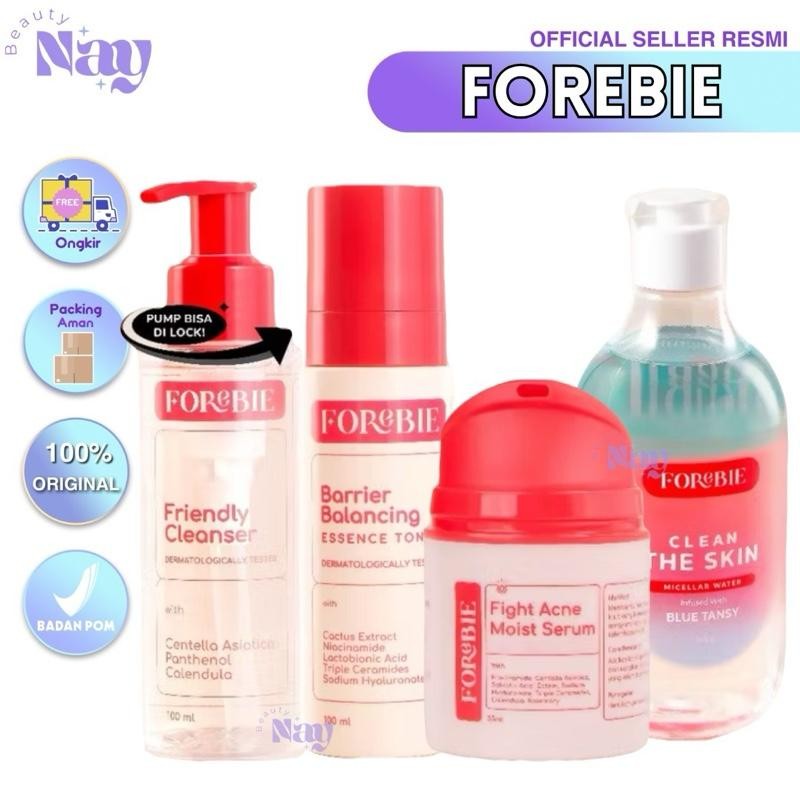 Jual FOREBIE SKINCARE FIGHT ANCE MOIST SERUM CLEAN THE SKIN MICELLAR ...