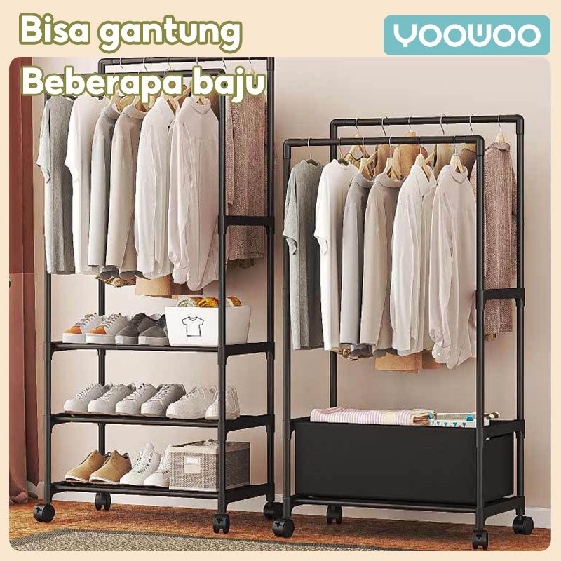Jual YooWoo rak gantungan baju / stand hanger / Rak Gantungan Stand ...