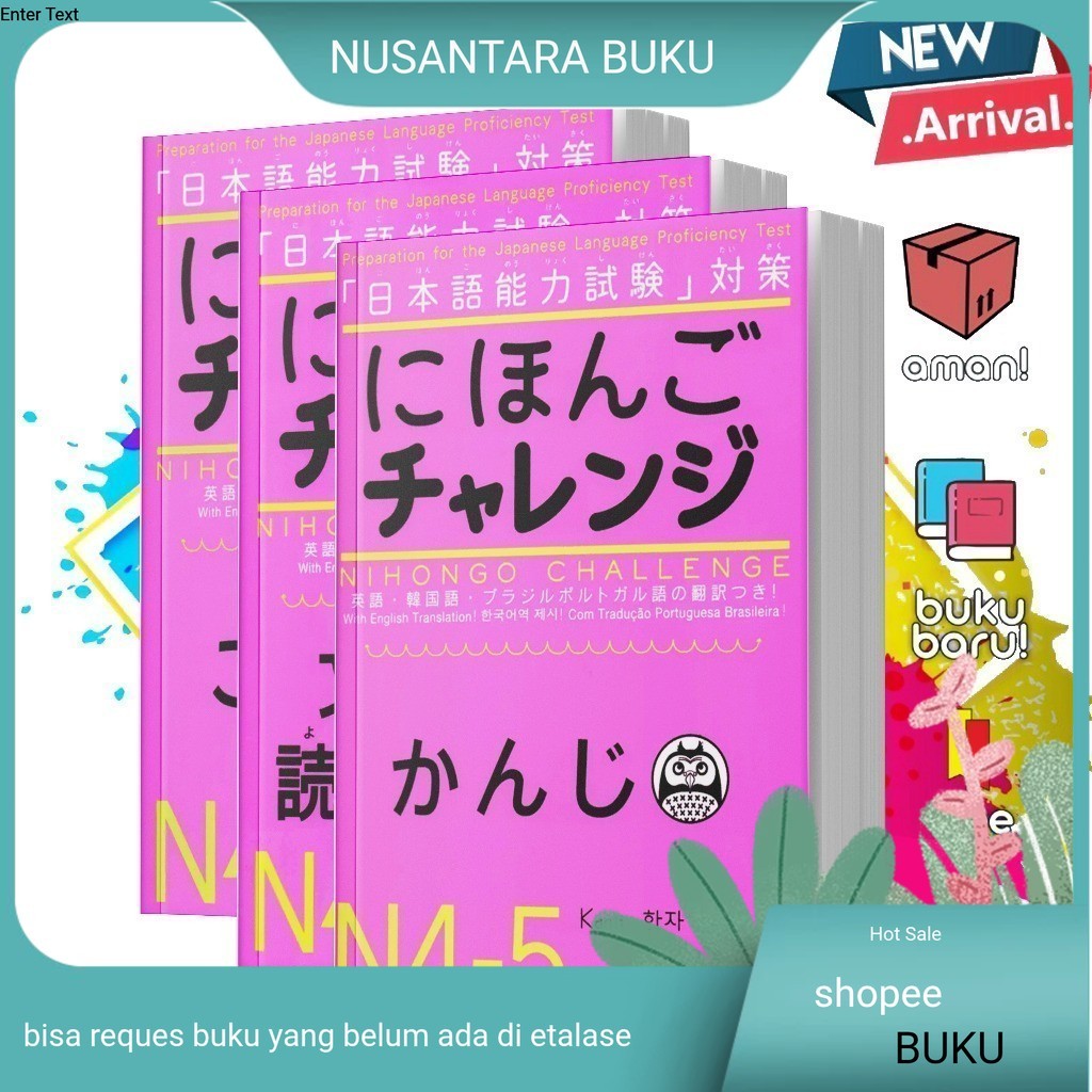 Jual Buku PAKET NIHONGO CHALLENGE KANJI GRAMMAR READING VOCABULARY N4-N5 BELAJAR BAHASA JEPANG ...