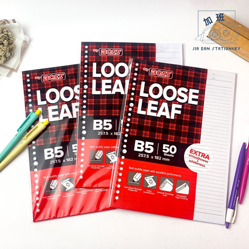 Jual Loose Leaf B5 50 Lembar Isi Kertas Binder File Big Boss B5-50 ...