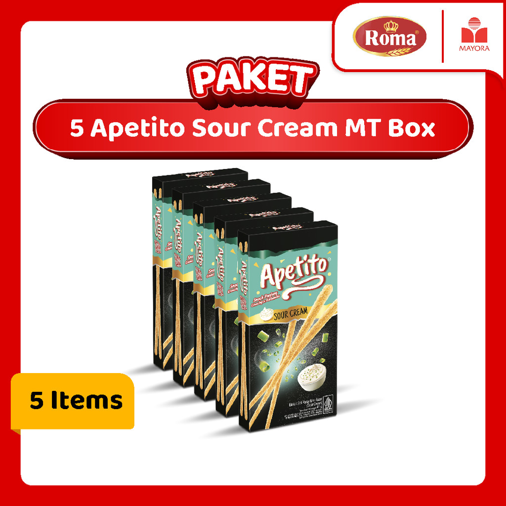 Jual Paket 5 Roma Apetito Sour Cream MT Box | Shopee Indonesia