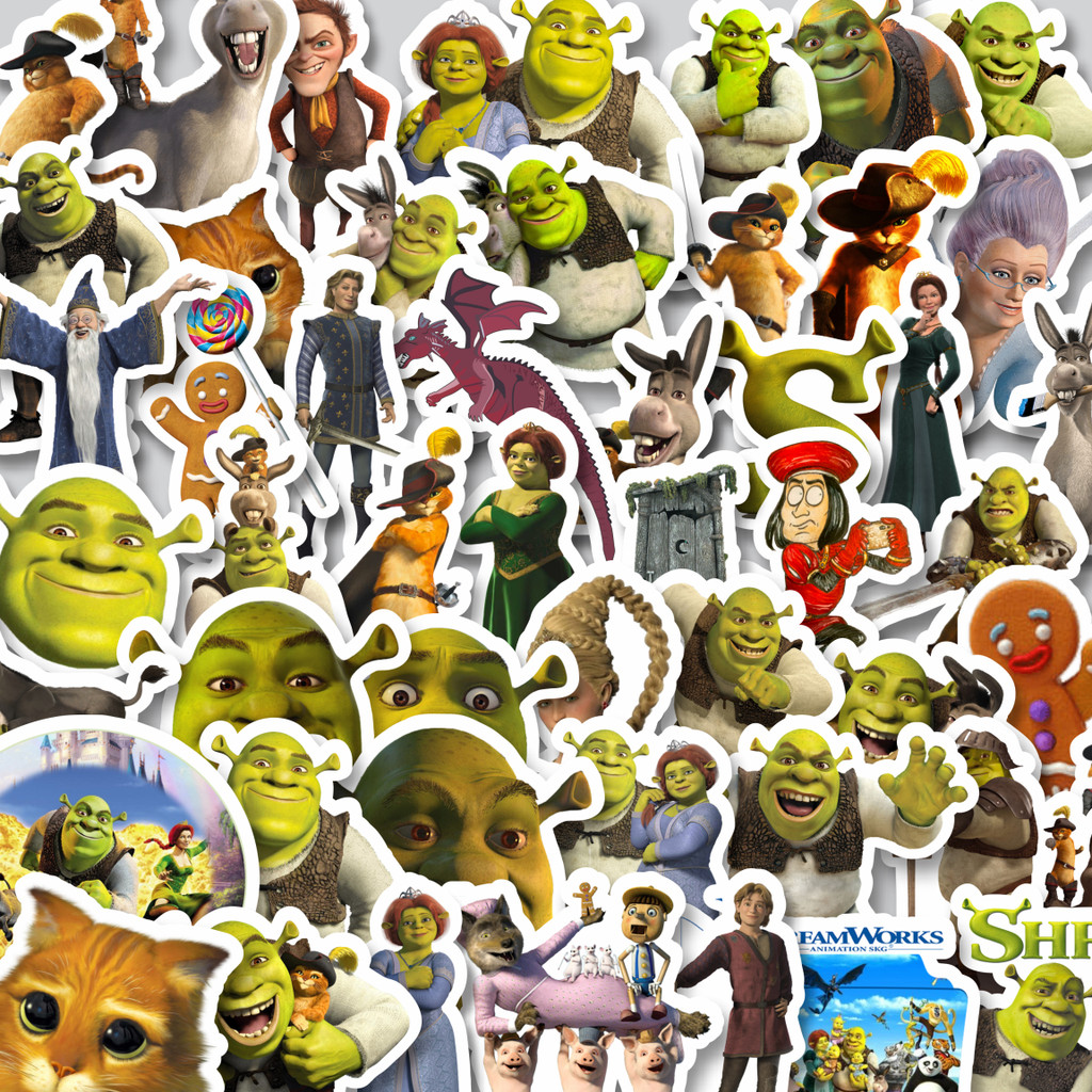 Jual Stiker Cutting Pack Stiker Dreamworks Series Shrek Character Mix ...