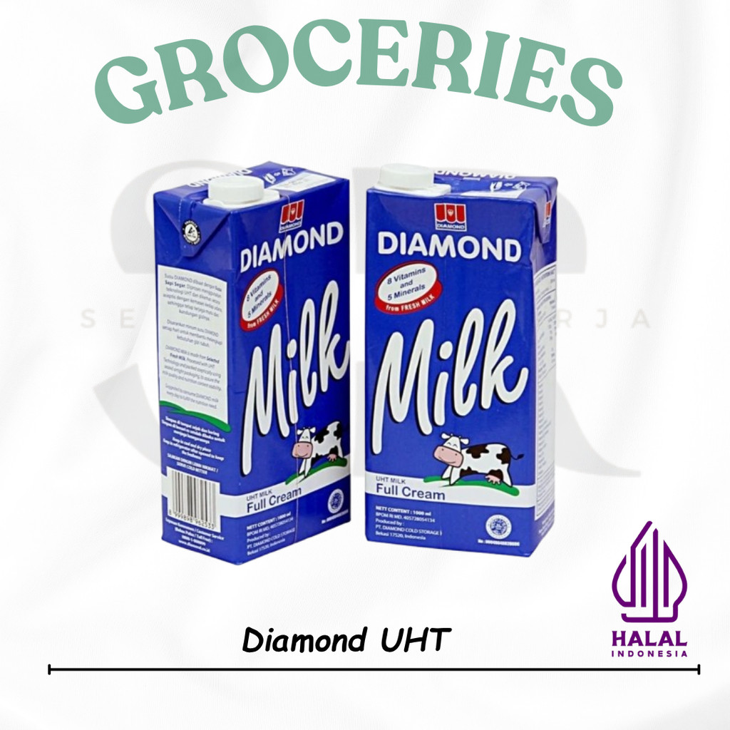 Jual Diamond Milk Susu UHT 1 liter / 1000 ml | Shopee Indonesia