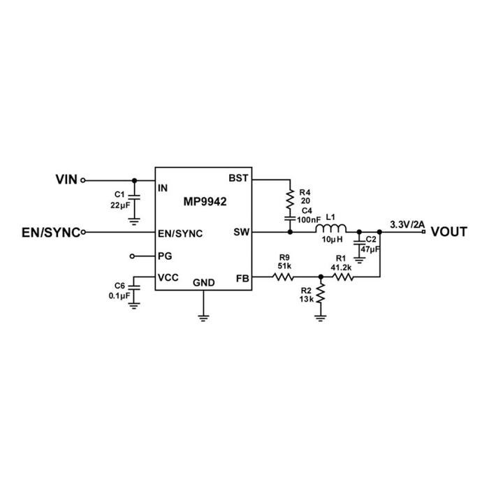 Jual MP9942 High-Efficiency, 2A, 36V, 410kHz, Synchronous Step Down ...