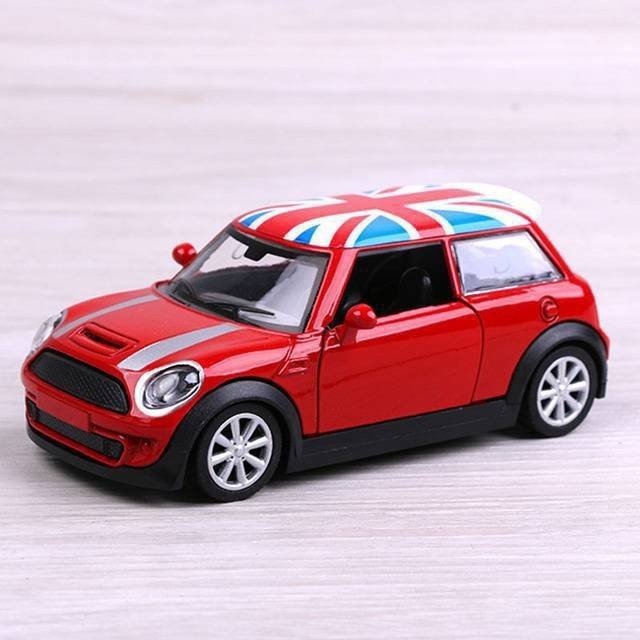 Jual Mainan anak miniatur mobil besi diecast 1/32 morris mini Cooper ...