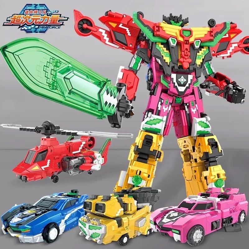 Jual MiniForce 4 In 1 Transformation Robot Bot Hyperdimensional Model ...