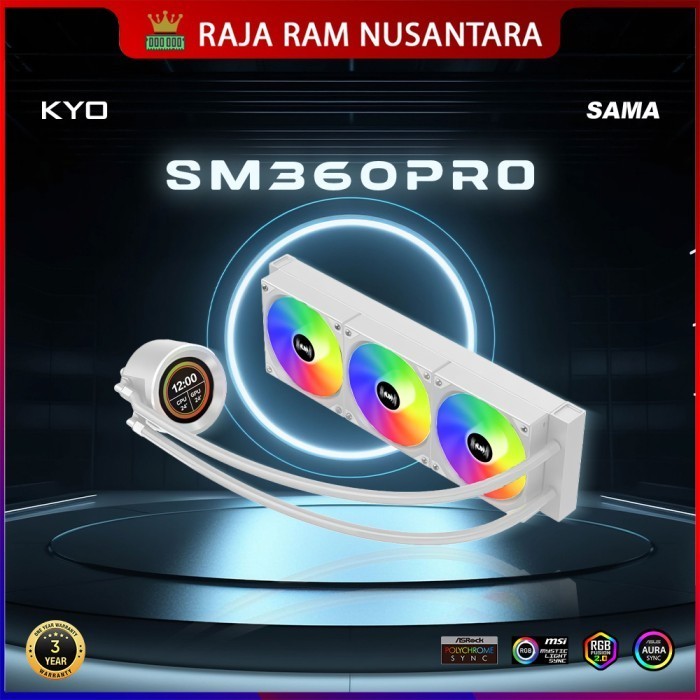 Jual KYO SAMA SM360PRO 2.8" inch ARGB AIO Liquid Cooling LCD DISPLAY ...