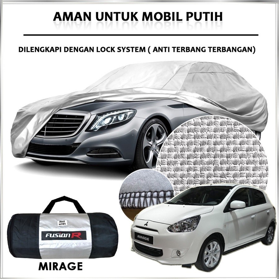 Jual Fusion R Cover Sarung Mobil Putih Mirage Lock System | Shopee ...