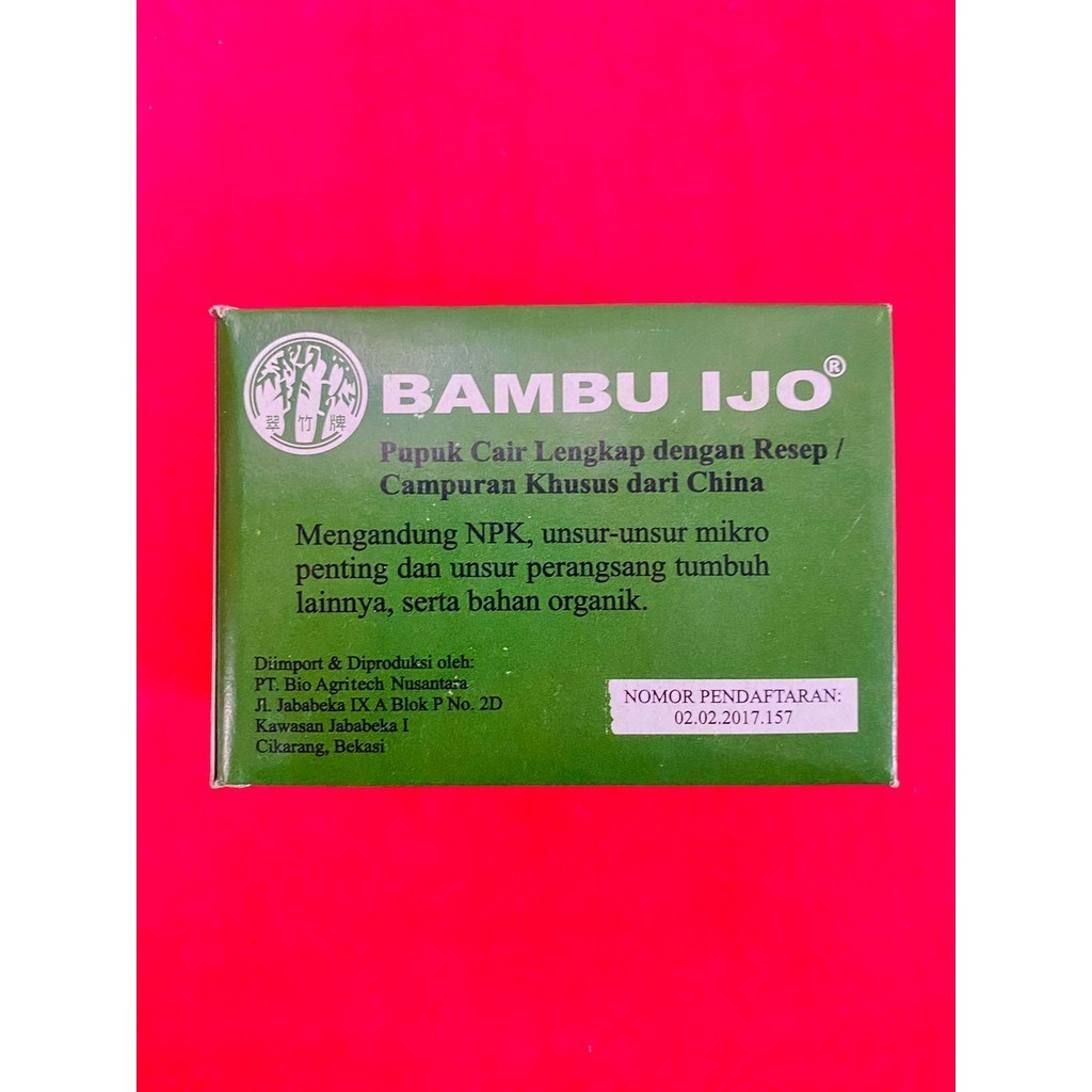 Jual Pupuk Cair Lengkap BAMBU IJO Mengandung NPK isi 12 ml dari Bio ...