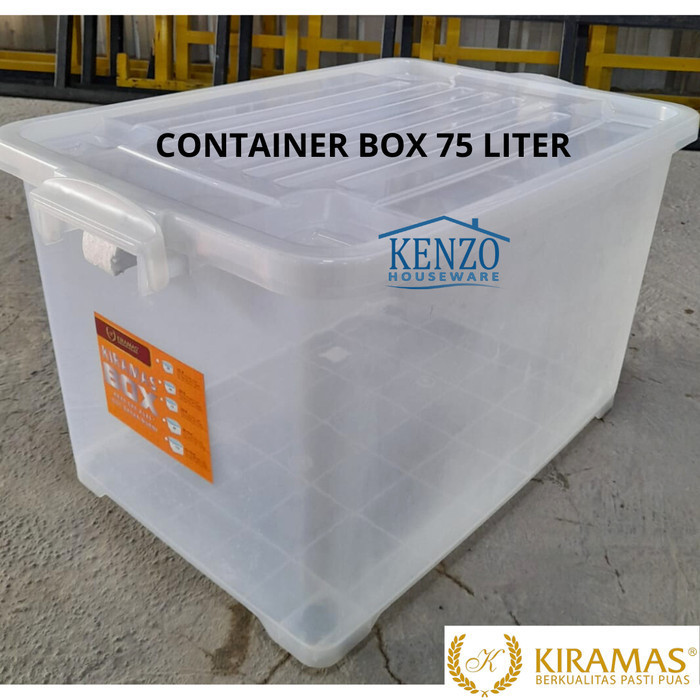Jual Container Box Transparan Bening 30 50 75 Liter Kiramas Storage Box ...