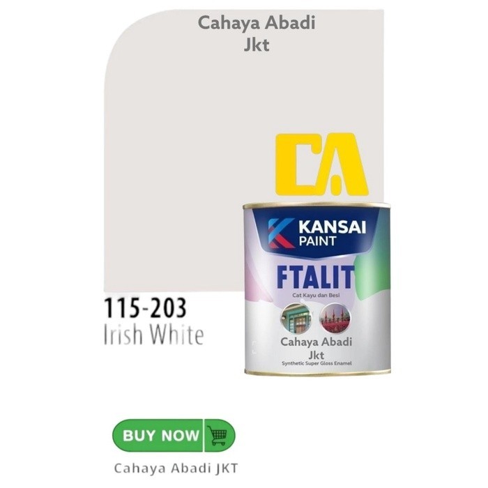 Jual CAT MINYAK KAYU BESI FTALIT 203 IRISH WHITE 1KG | Shopee Indonesia