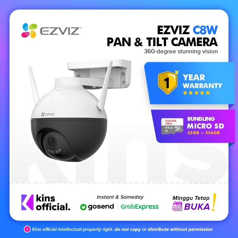 Jual Ezviz C8W 4MP 2K+ Pan & Tilt Wi-Fi Camera | Shopee Indonesia