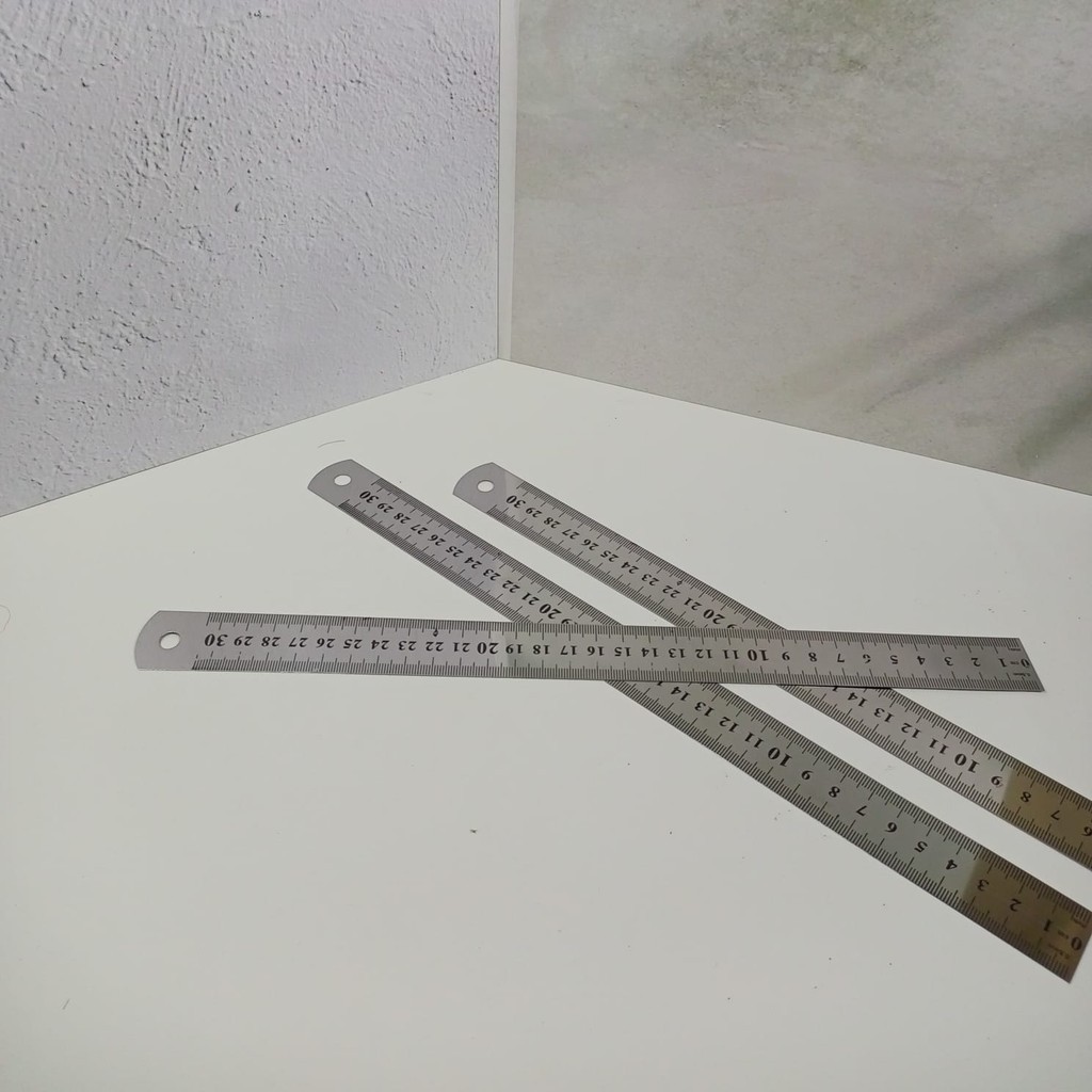 Jual PENGGARIS STAINLESS STEEL | PENGGARIS LURUS BESI | PENGGARIS LIRUS 30cm STAINLESS STEEL ...