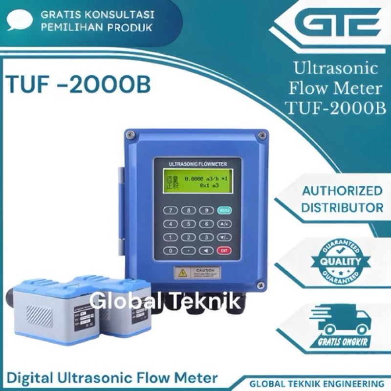 Jual Digital Ultrasonic flow meter TUF-2000B TS-2 Transducer DN25mm ...