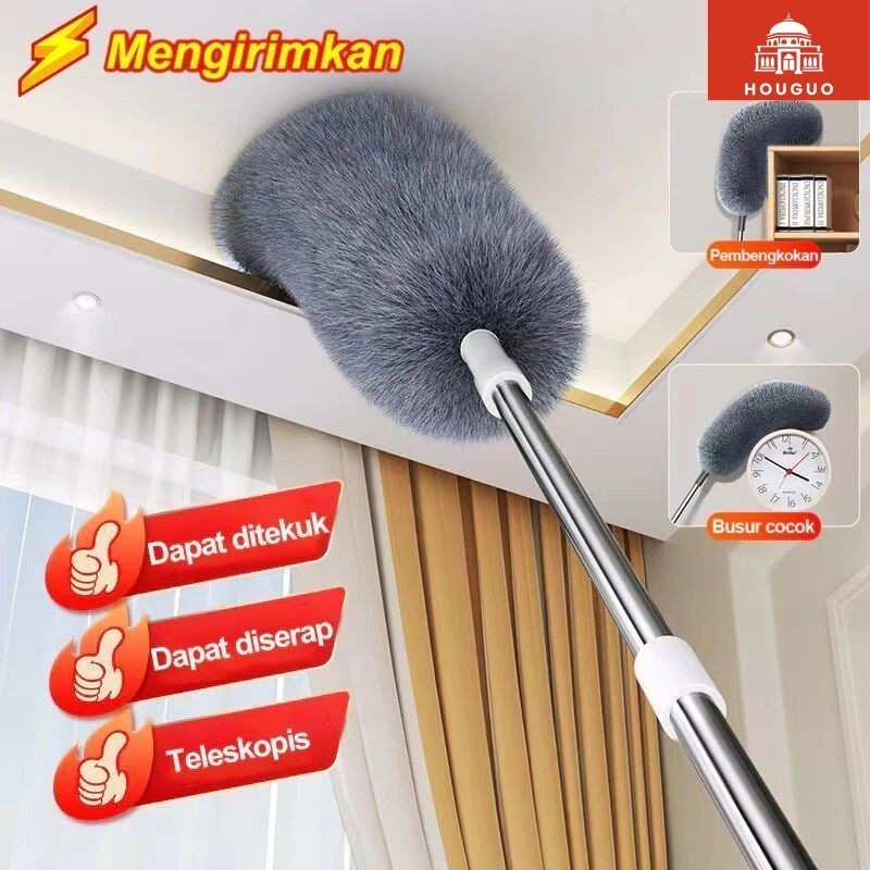 Jual HOUGUO 2.8 Meter Kemoceng Microfiber 280cm Tarik Tekuk Panjang ...