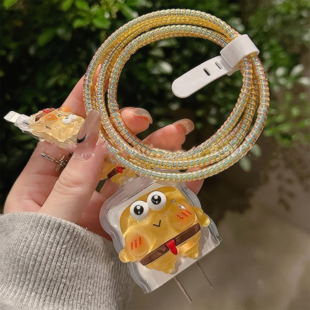 Jual Pelindung Charger iPhone 18w/20w Glitter Yellow Baby Pelindung ...