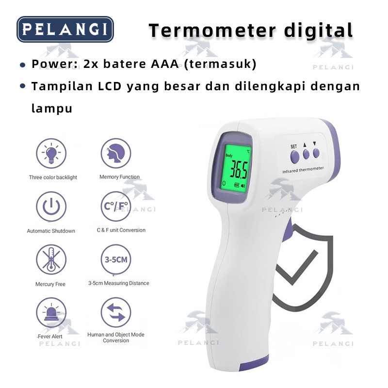 Jual THERMOMETER Thermogun digital infrared tembak Termometer suhu include Baterai Termometer ...