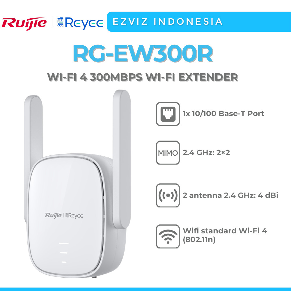 Jual RUIJIE REYEE RG-EW300R WI-FI 4 300MBPS WI-FI EXTENDER | Shopee Indonesia