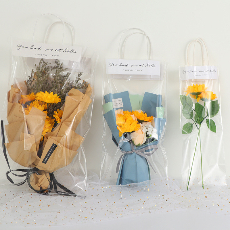 Jual Plastik Buket Bunga / Kantong Buket / Totebag buket Bening ...