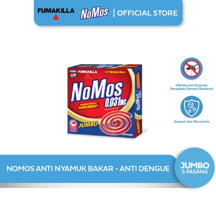 Jual NoMos Obat Nyamuk Bakar Merah Pencegah Demam Berdarah Jumbo 30 gr ...