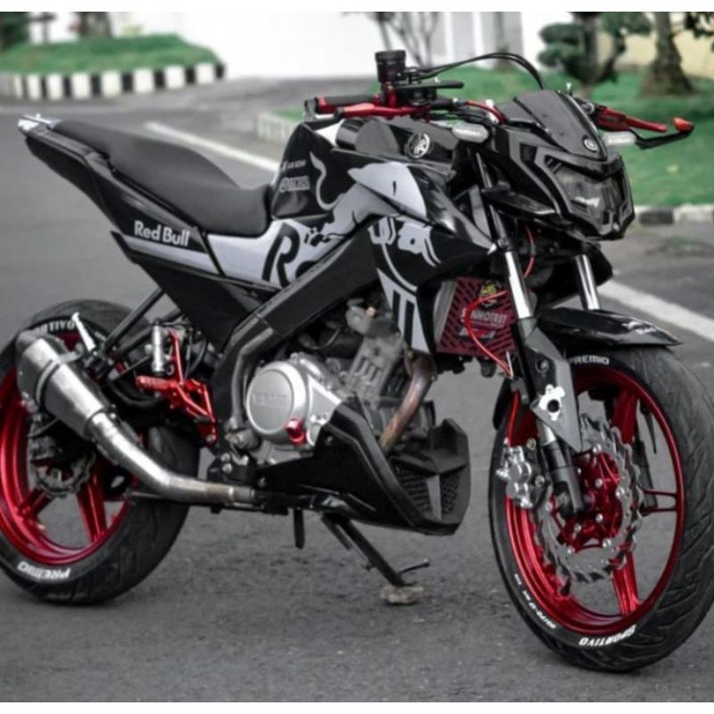 Jual Stiker Striping Yamaha New Vixion Lightning NVL Redbull semi full ...
