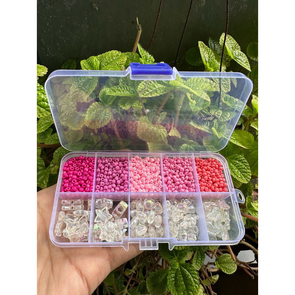 Jual Set Bahan DIY Manik Manik Mote Set Beads Mote Manik Manik 10 Sekat ...