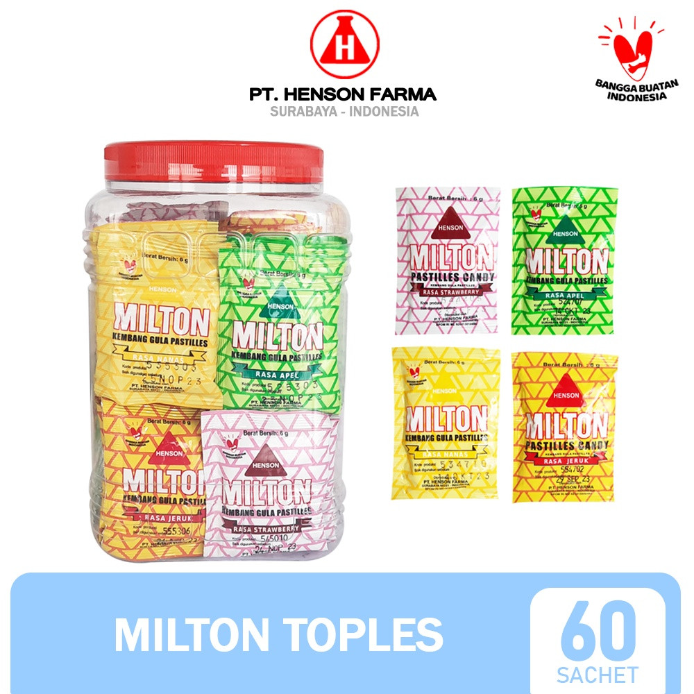 Jual Milton Pastilles Toples Isi 60 Sachet - Permen Kembang Gula ...