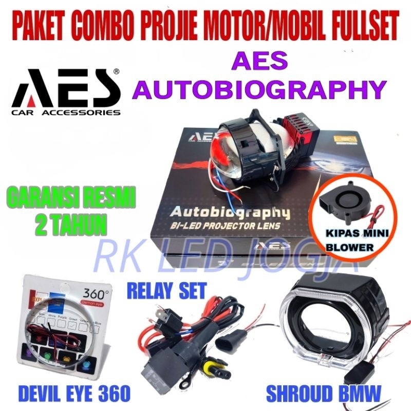 Jual Paket Combo Biled AES Autobiography Fullset Untuk Motor Mobil ...