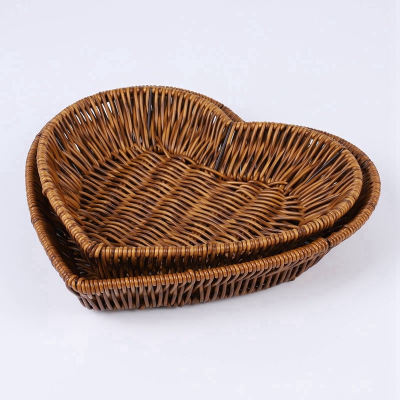 Jual Rectangular Rattan Storage Baskets Handmade Woven Nesting Wicker ...