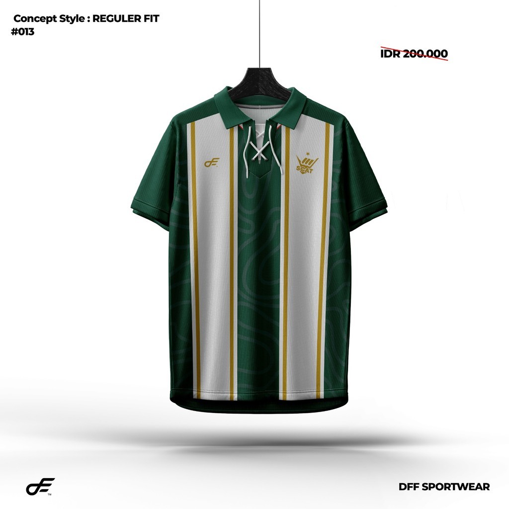 Jual DFF SPORTWEAR - HIJAU GOLD PUTIH JERSEY VINTAGE DENGAN TALI DFF ...