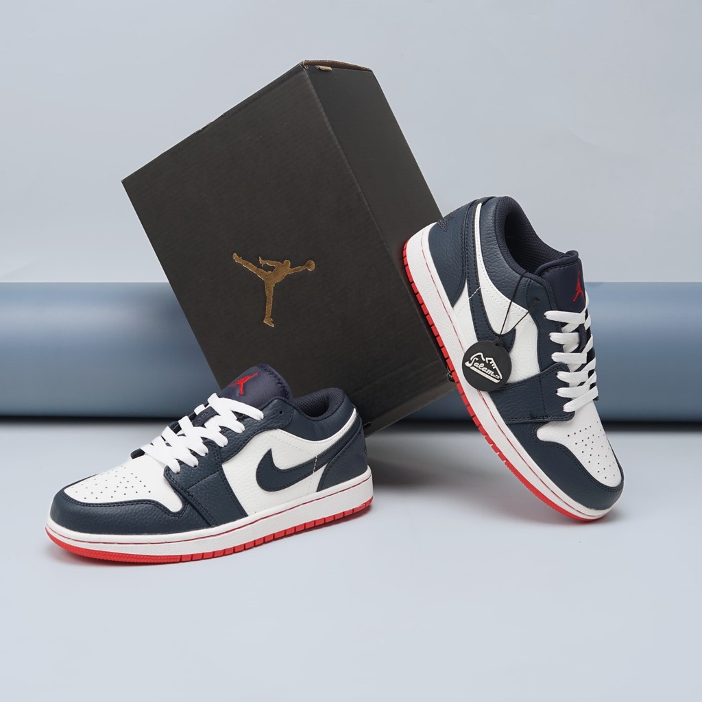 Jual Sneakers Air jordan 1 Retro Low Obsidian Ember Blue 553558 481 ...