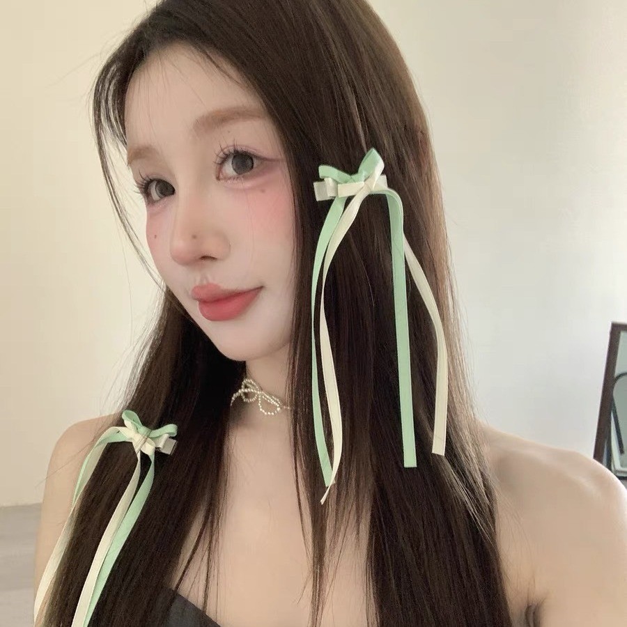 Jual Town Shell - Twins Bow Ribbon Korean Hair Claw Clip / Jepitan ...