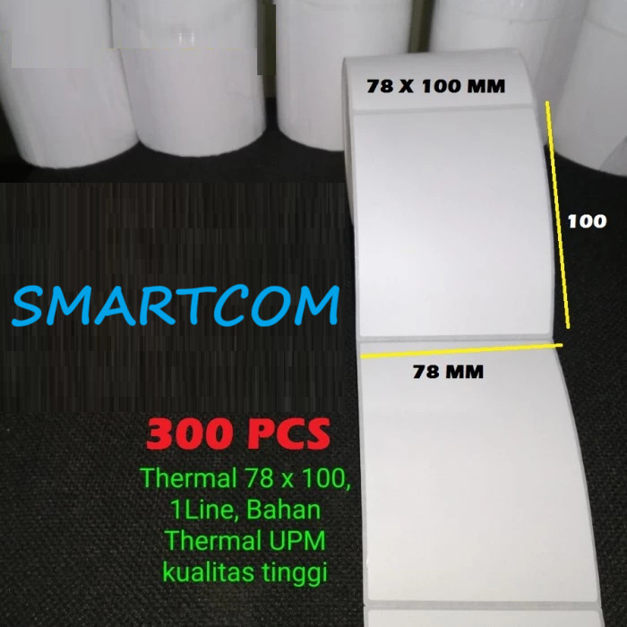 Jual Label stiker Thermal 78x100mm isi 500pcs Waterproof Sticker Label ...