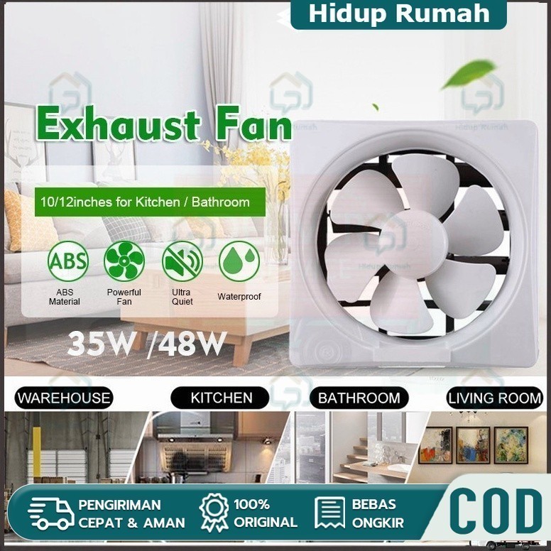 Jual Exhaust Fan Kipas Angin Hexos Plafon 8 inch / 10 inch/12 Inch ...