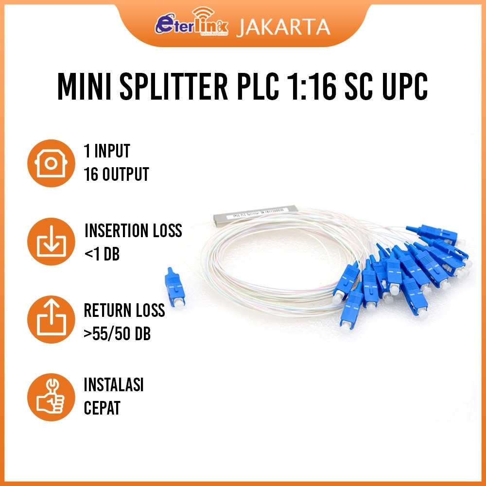 Jual [TERBARU] Passive Splitter PLC 1/16 SC UPC Spliter 1 16 Fiber ...