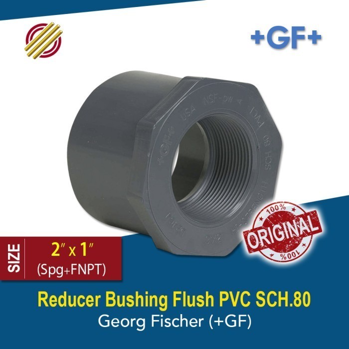 Jual REDUCER BUSHING FLUSH STYLE 2 x 1 INCH (Spigot x FPT) PVC SCH80 ...
