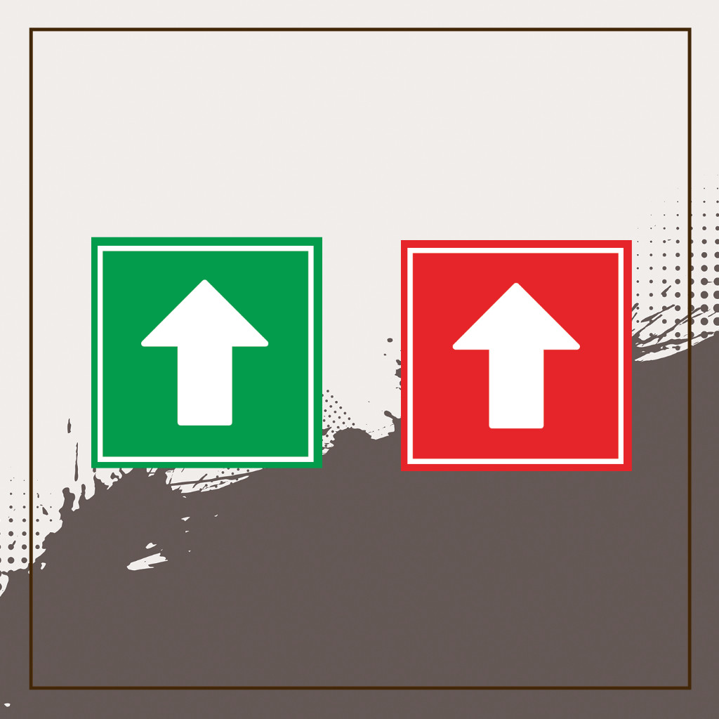 Jual Stiker Arah Panah ( 1SET - 2PC ) / Stiker Naik Turun / Stiker ...