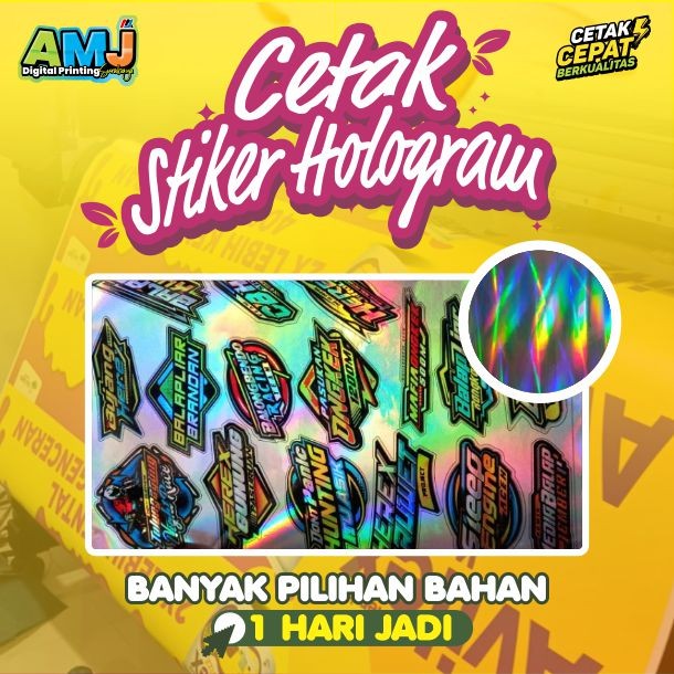Jual Print Cetak Sticker Label Hologram A3+ & Kiss Cut_Potong Setengah ...