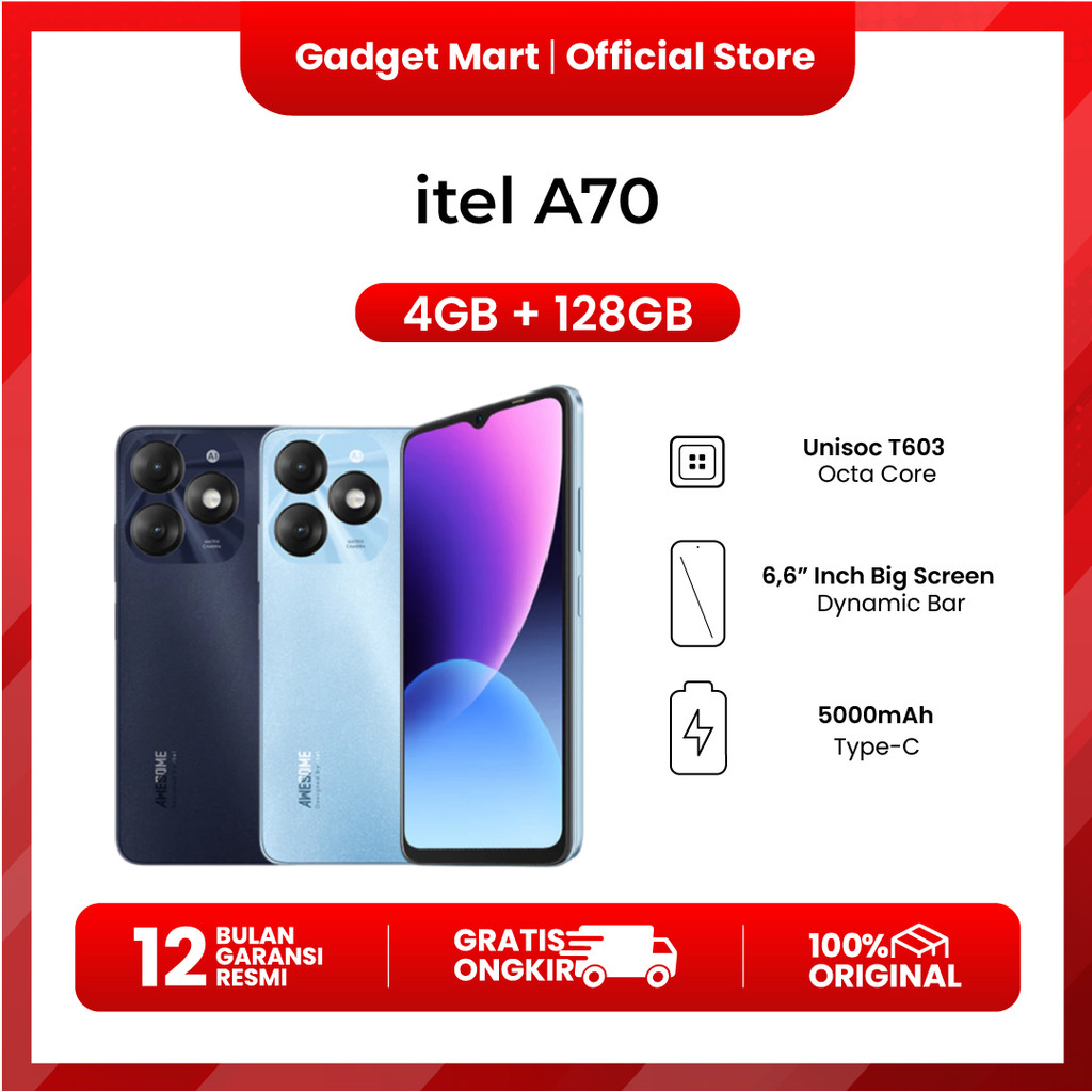 Jual Itel A70 4/128GB - Garansi Resmi | Shopee Indonesia