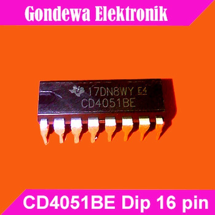 Jual CD4051BE CD4051 4051 8-Channel CMOS Analog Multiplexer | Shopee Indonesia