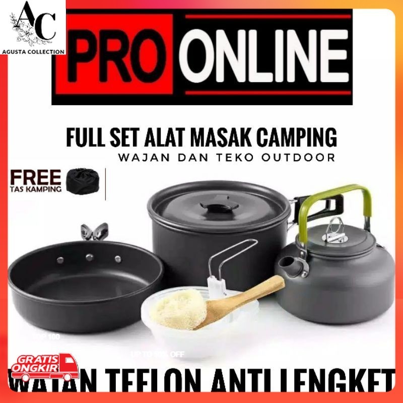 Jual Alat Masak Lengkap / Cooking Set Plus Teko DS-308 Nesting 3-4 ...