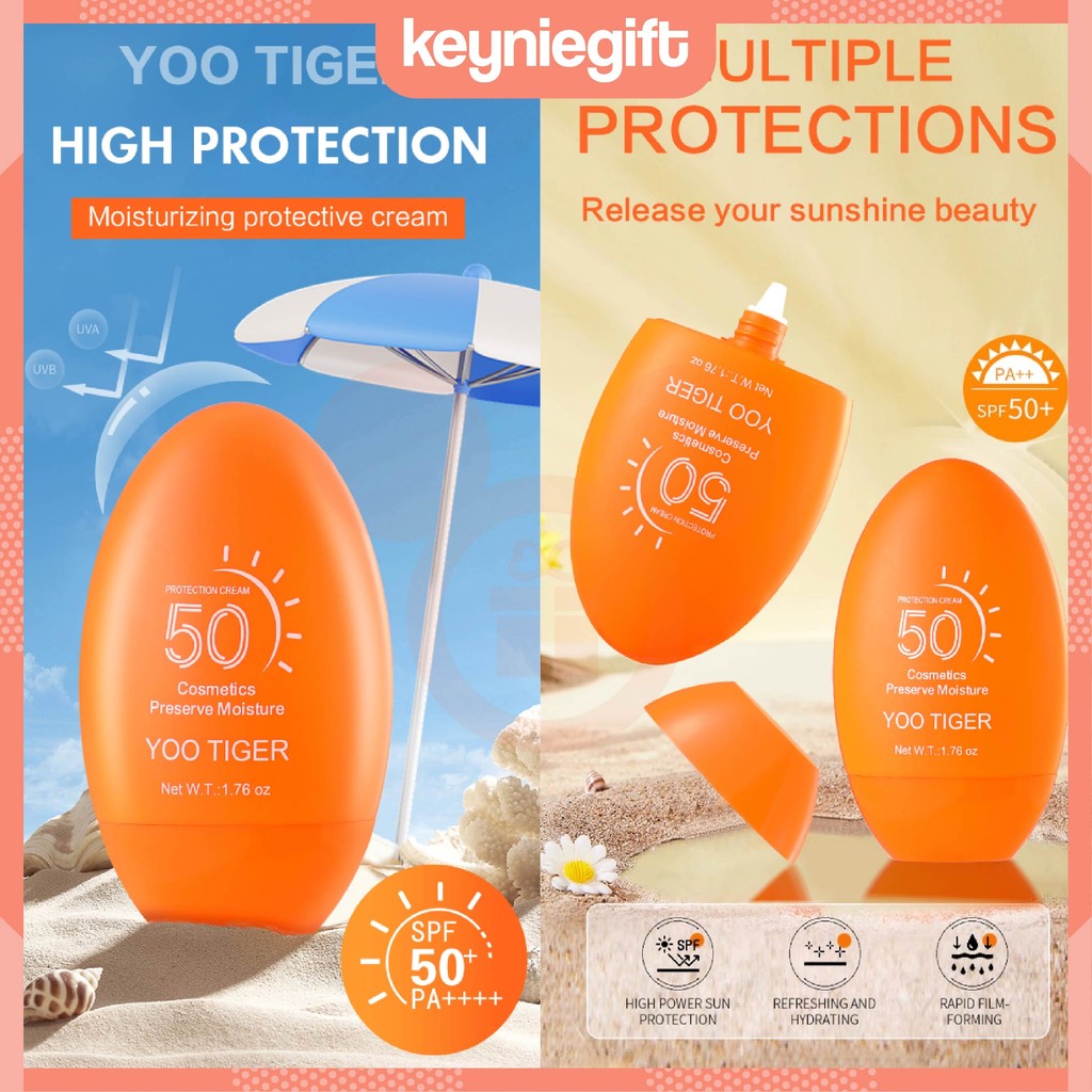 Jual Yootiger Sunblock SPF 50 82g Sunscreen Badan Wajah Krim Badan UV ...