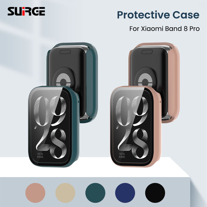 Jual SUIRGE 2 in 1 Bumper Case Xiaomi Smart Band 8 Pro Hardcase PC Screen Protector | Shopee ...