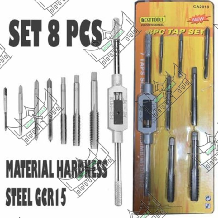 Jual Hand Tap Drill Bits Set 8 pcs / Mata Bor Pembuat Ulir Drat Baut Sekrup | Shopee Indonesia