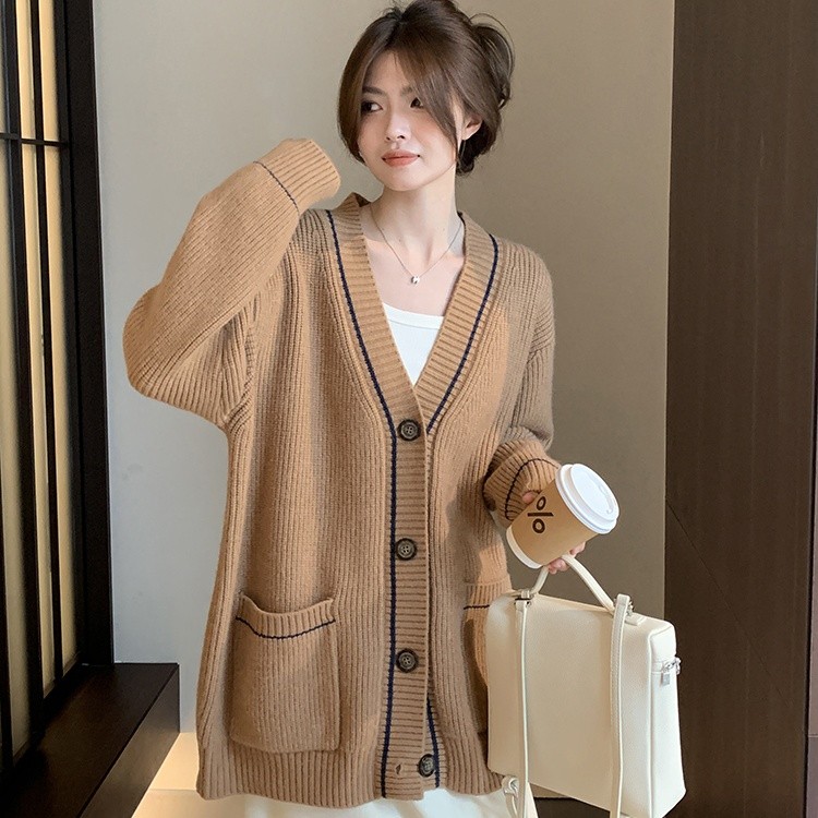 Jual Jaket kardigan rajutan gaya Korea untuk wanita sweater lengan ...