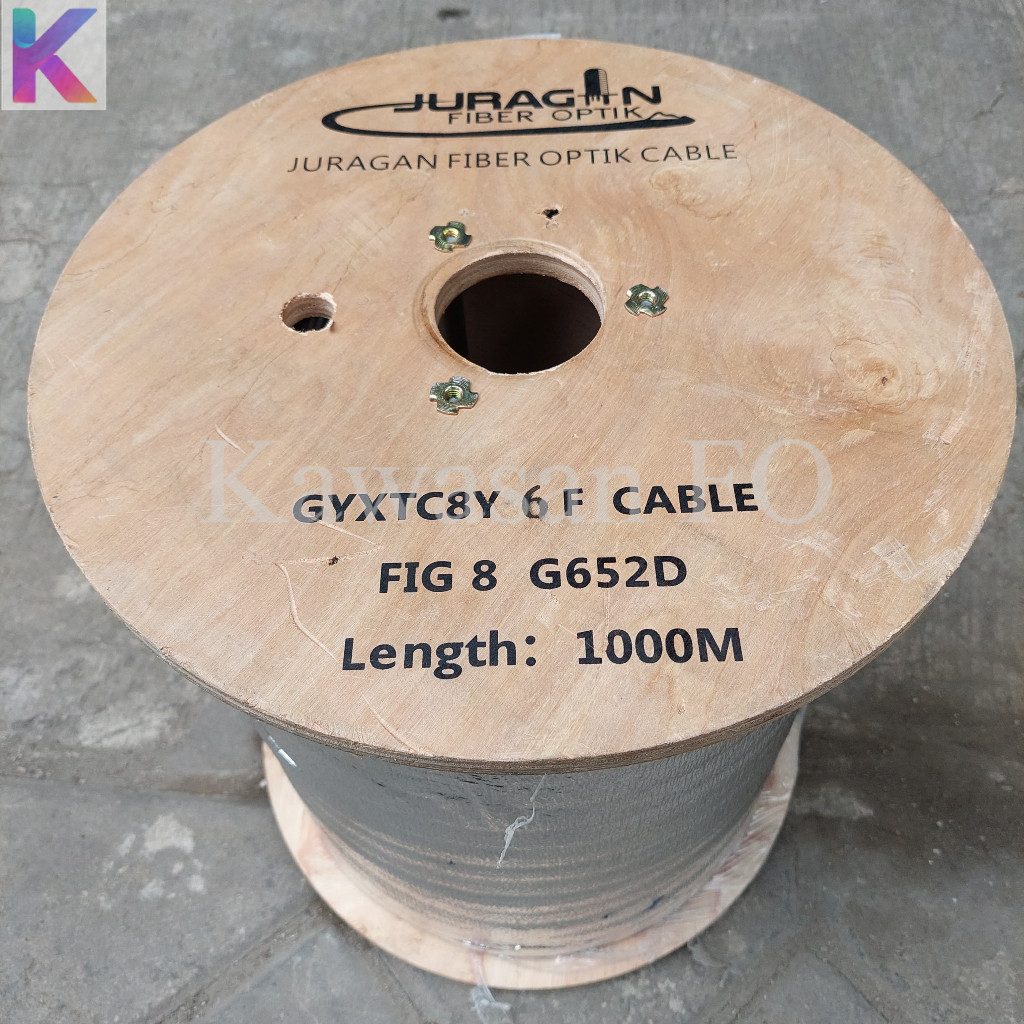 Jual KU 6 Core Fig8 G652D /Kabel FO Bulat 6 Core Figure 8 Panjang 1KM ...