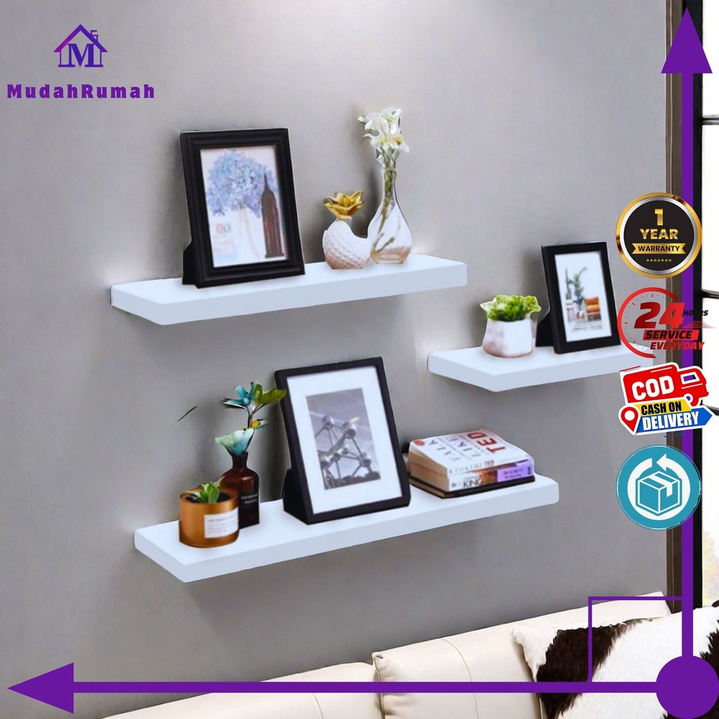Jual MudahRumah - Ambalan Dinding Rak 3in1 Serbaguna Modern Minimalis ...